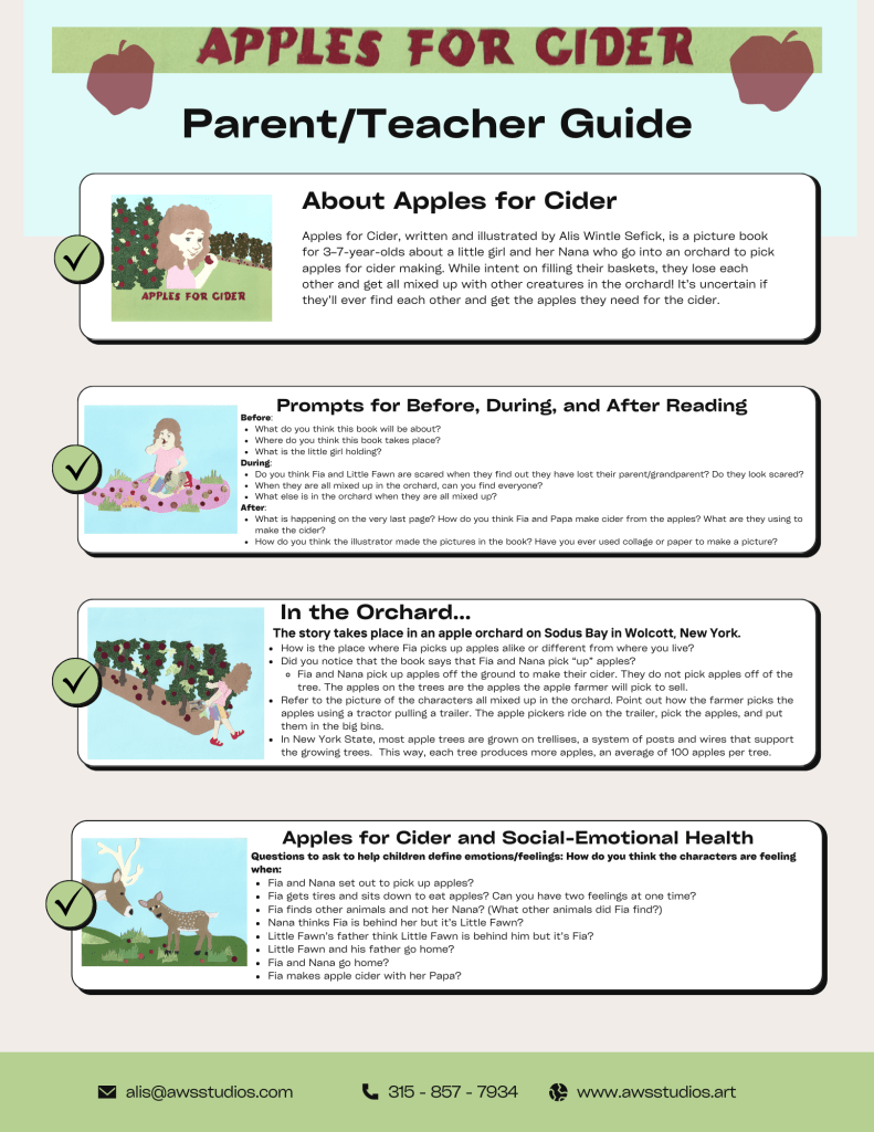 Apples for Cider Parent/Teacher Reading Guide - aws Studios